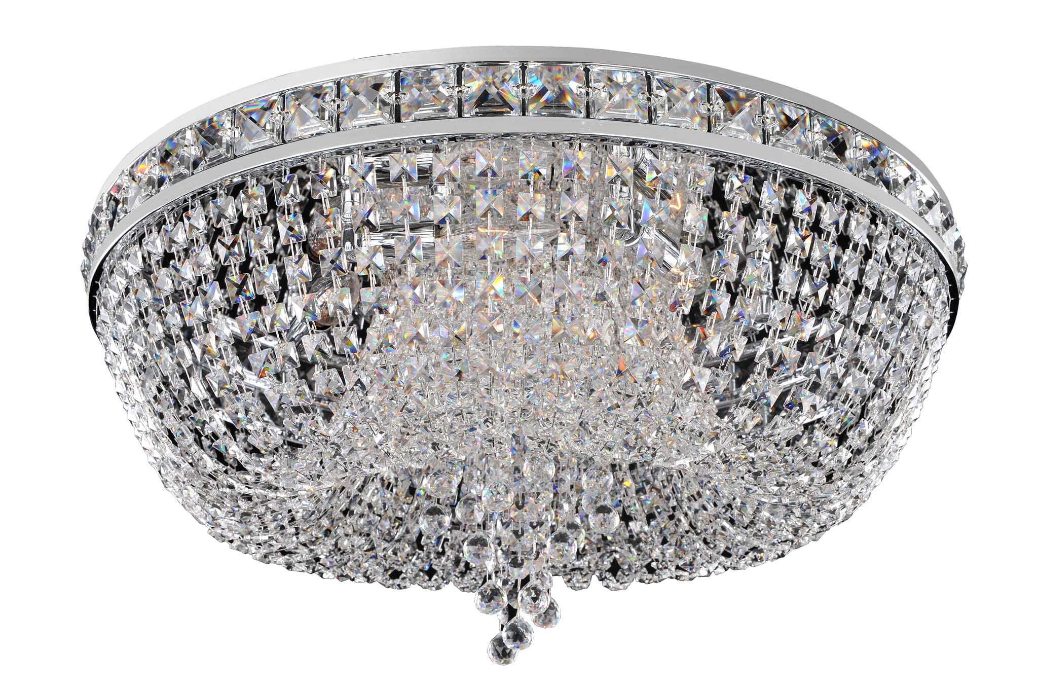 Cascata 6-Light Ceiling Light in Chrome - LightsOnline.com