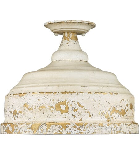 Golden Keating 3-Light Ceiling Light in Antique Ivory - LightsOnline.com