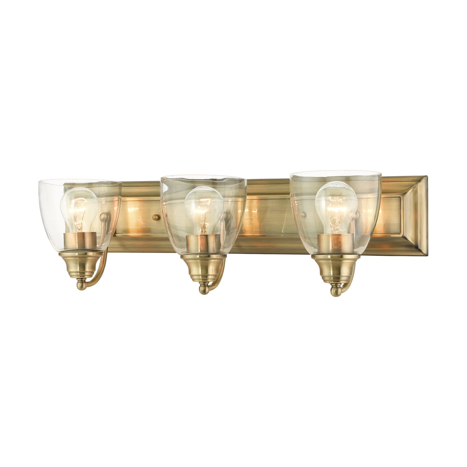 Birmingham 3-Light Bathroom Vanity in Antique Brass