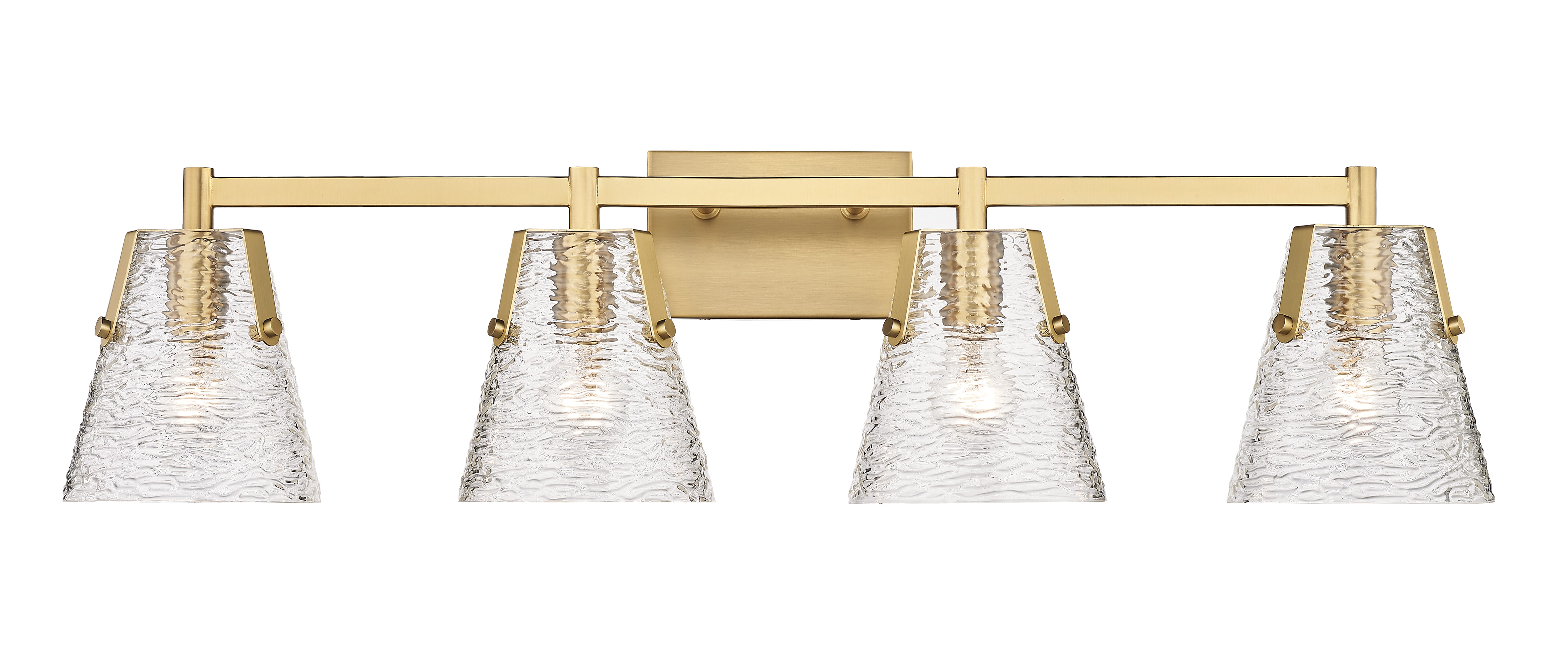 Modern Gold Four Light Vanity from the Analia Collection - LightsOnline.com