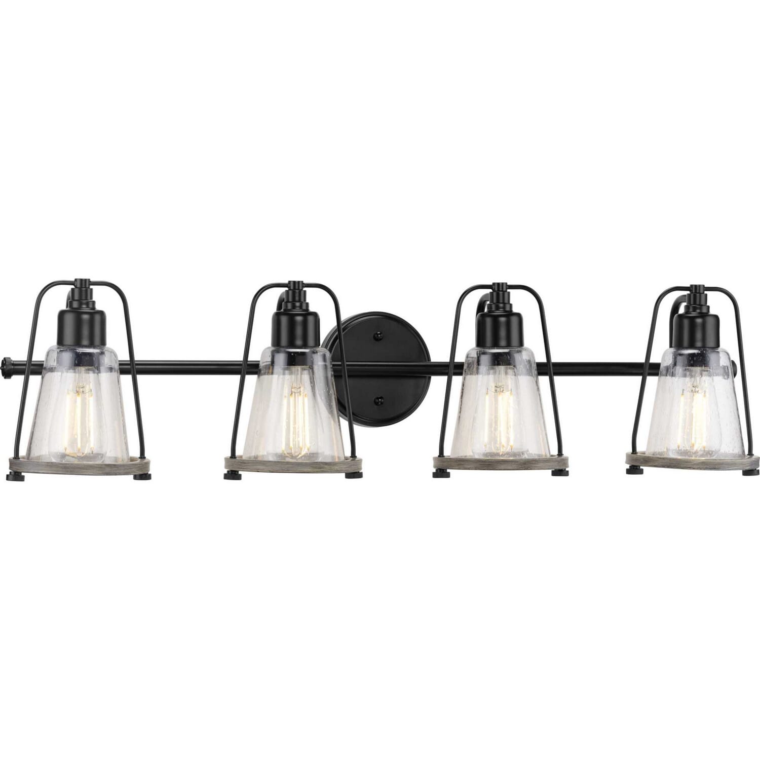 Matte Black Four Light Bath Bracket from the Conway Collection ...