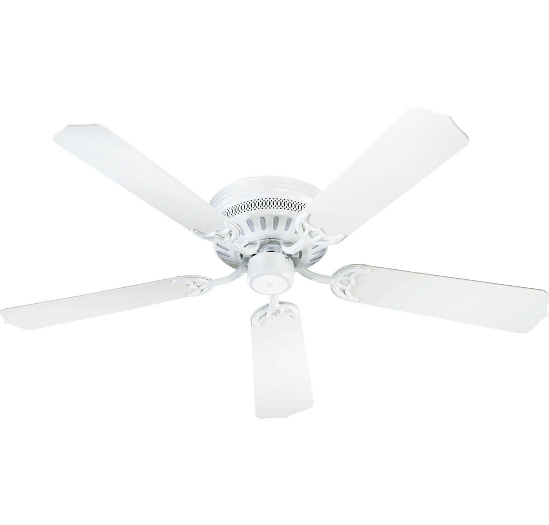 Quorum Custom Hugger 42" Indoor Flush Mount Ceiling Fan in White ...