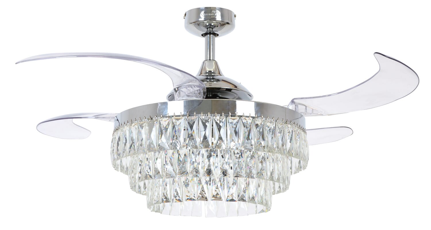 Chrome 48``Ceiling Fan from the Veil Collection - LightsOnline.com
