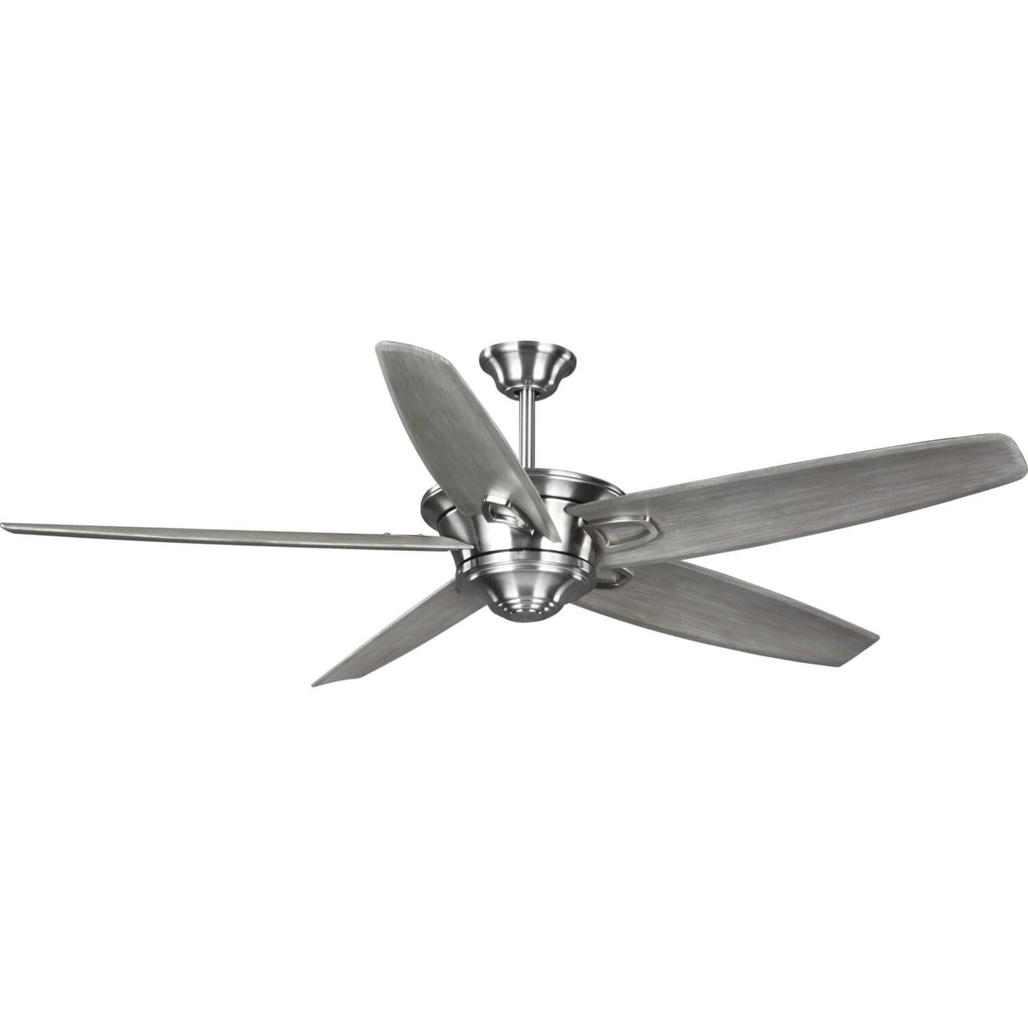 Brushed Nickel 68"Ceiling Fan from the Caleb Collection - LightsOnline.com