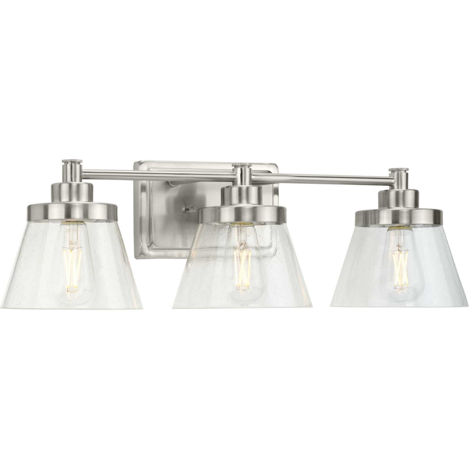 Brushed Nickel Three Light Bath Bracket from the Hinton Collection ...