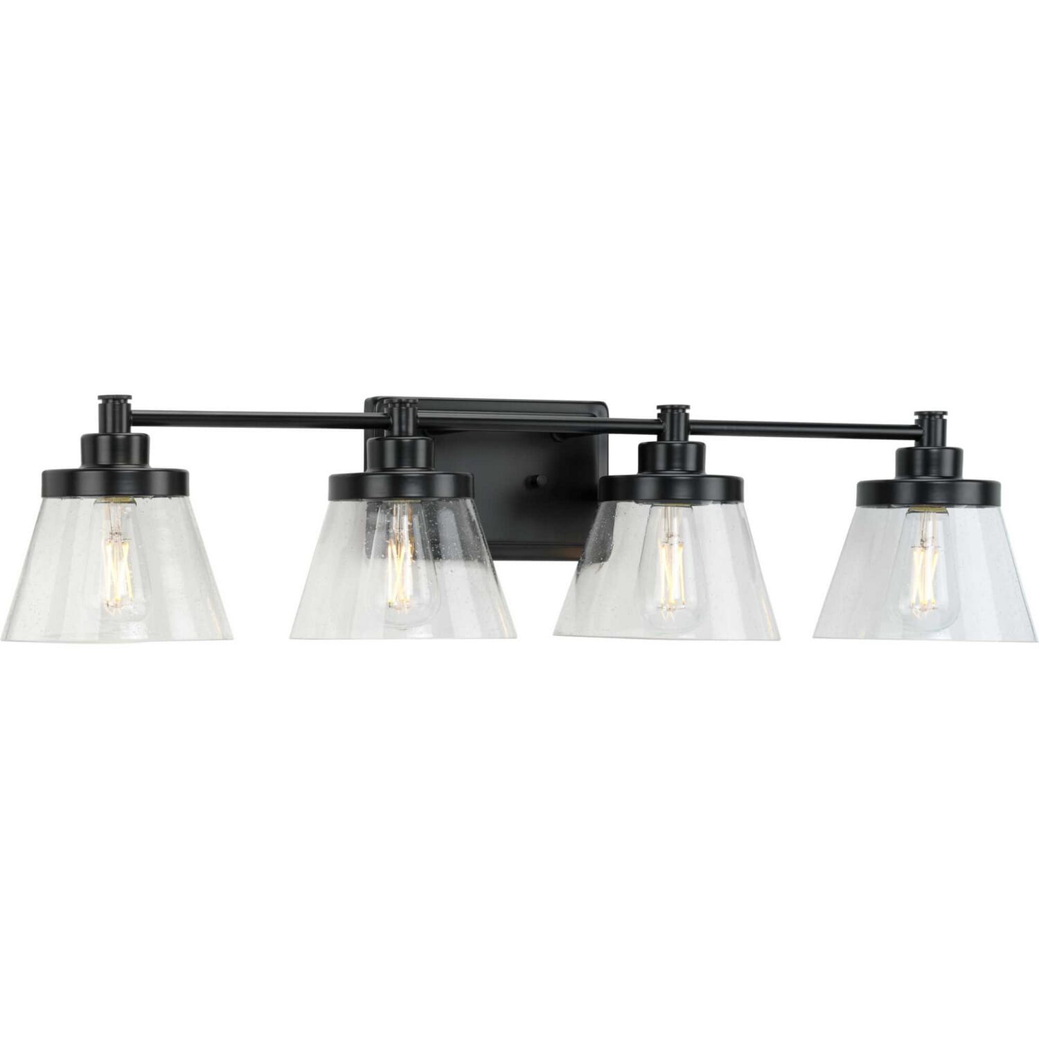 Matte Black Four Light Bath Bracket from the Hinton Collection ...