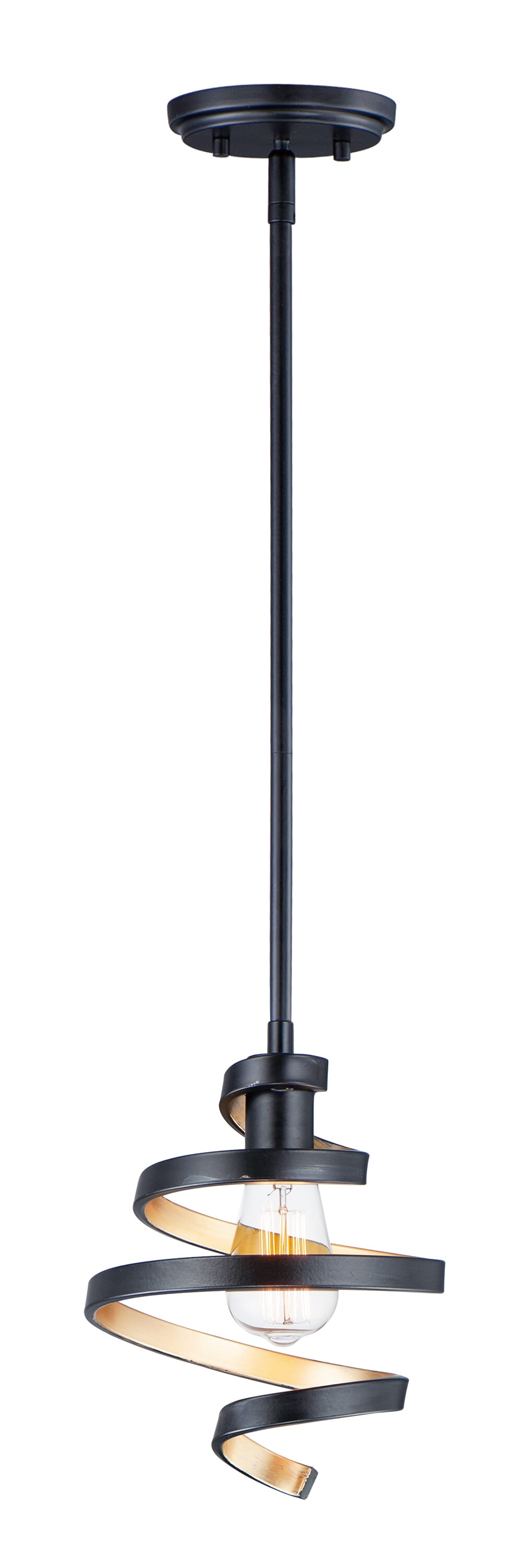 Maxim Twister Pendant Light in Black and Gold - LightsOnline.com