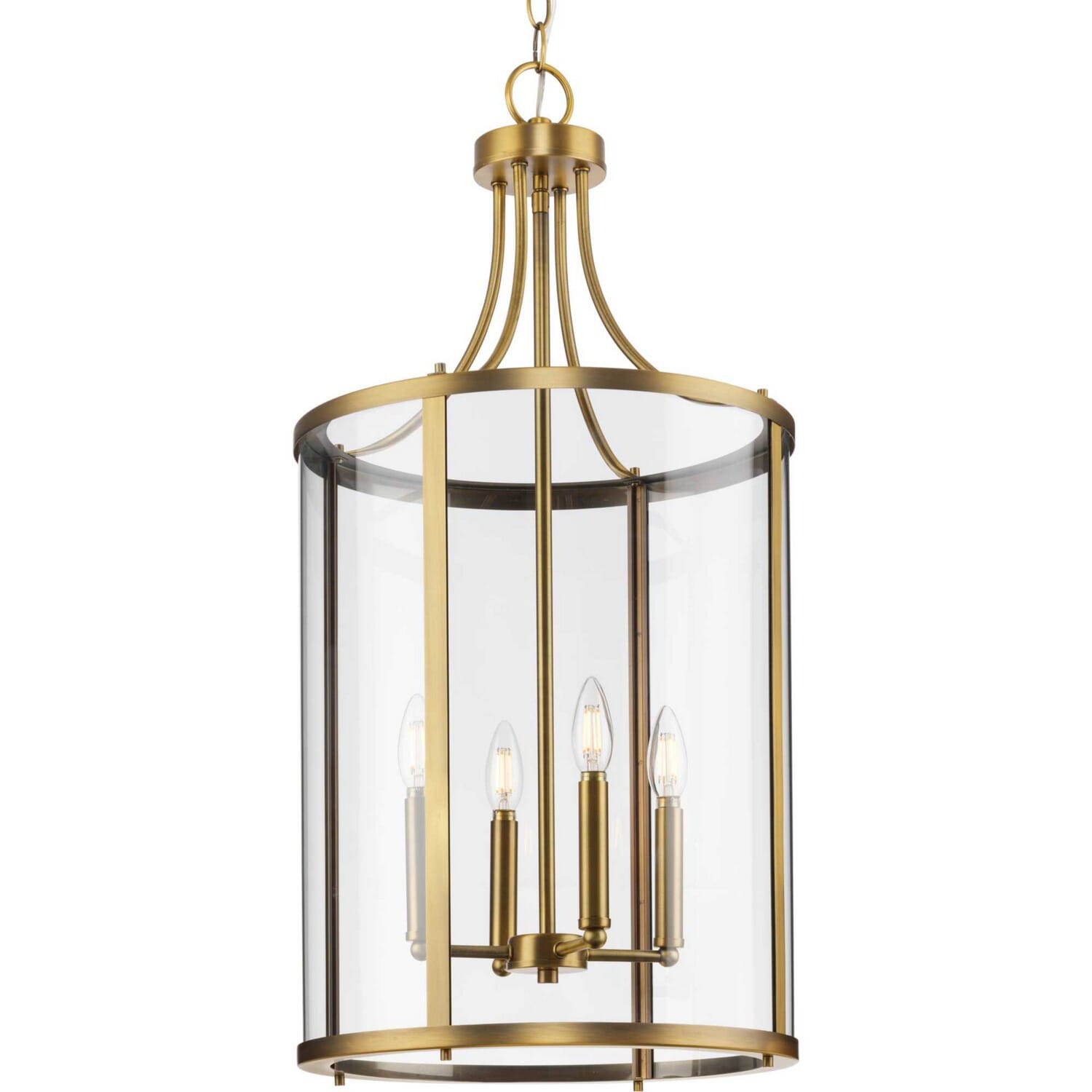 Vintage Brass Four Light Hall & Foyer Light from the Gilliam Collection ...