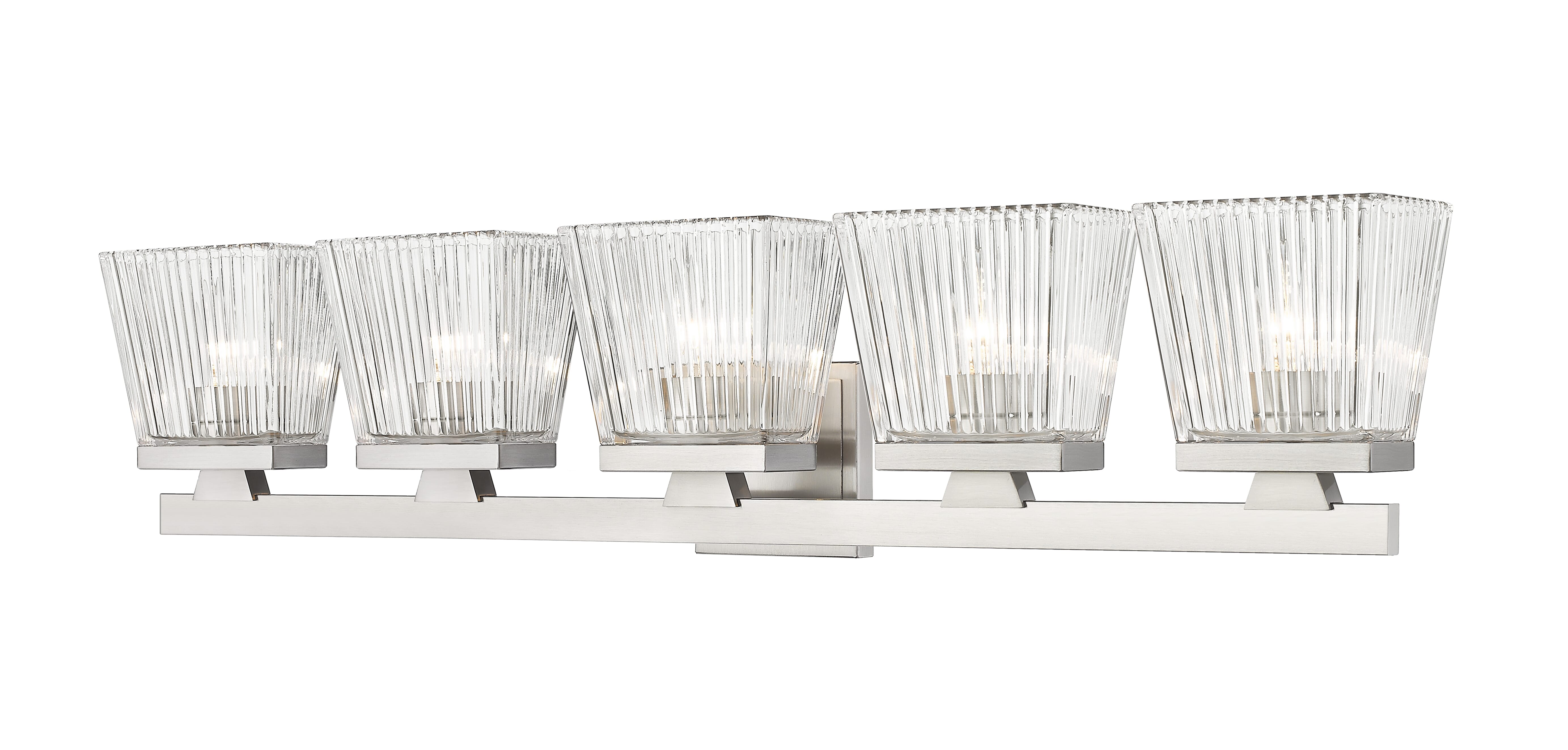 Astor 5-Light Bathroom Vanity Light In Brushed Nickel - LightsOnline.com