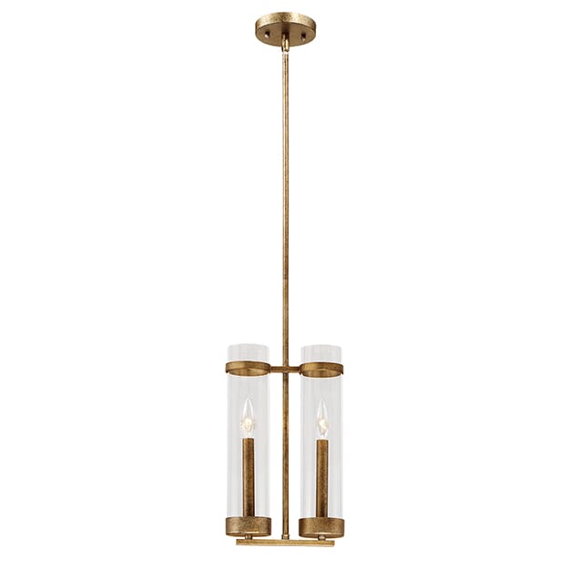 Millennium Lighting Milan 2-Light Mini-Pendant in Vintage Gold ...