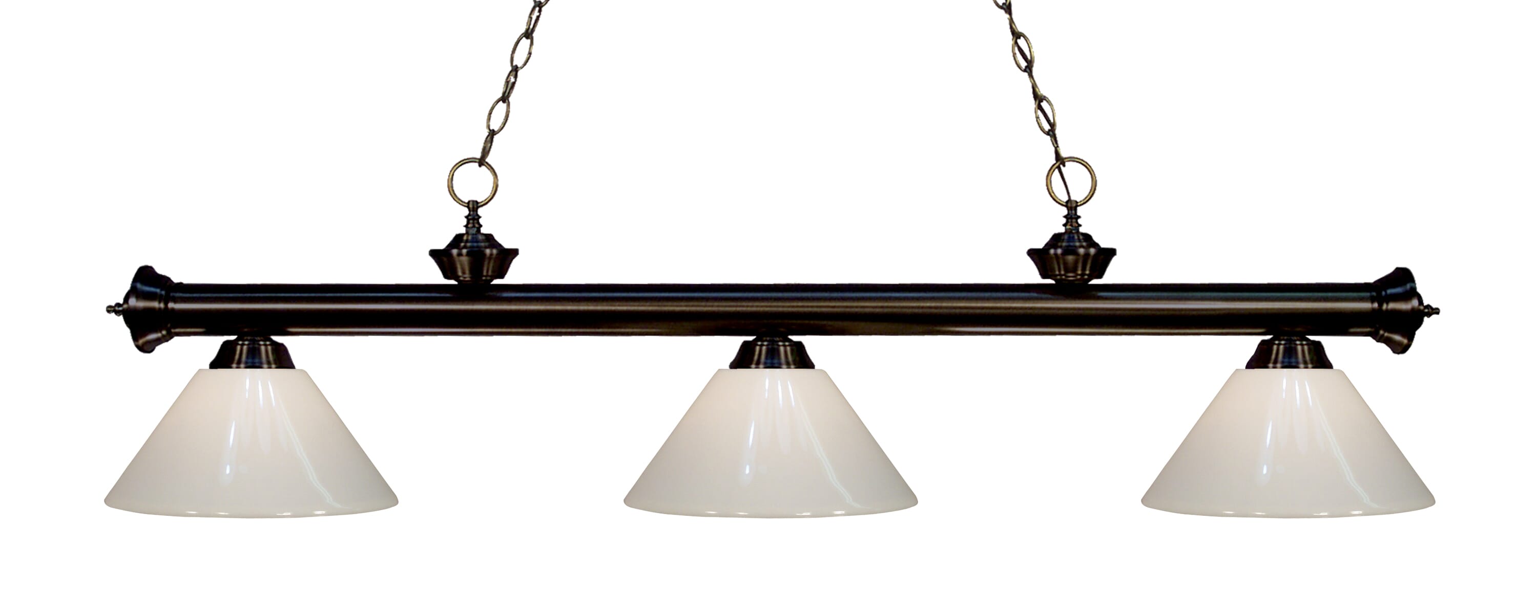 Riviera 3-Light Linear Pendant Light In Bronze - LightsOnline.com