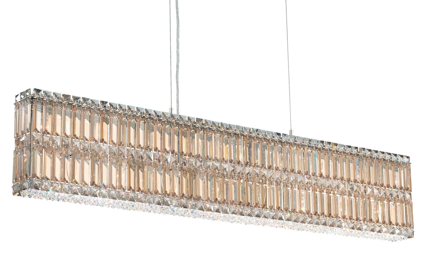 Quantum 17-Light Linear Pendant in Stainless Steel - LightsOnline.com