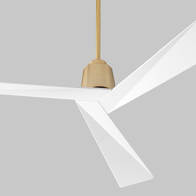 Dynamo 54" Indoor/Outdoor Ceiling Fan in Aged Brass and White ...