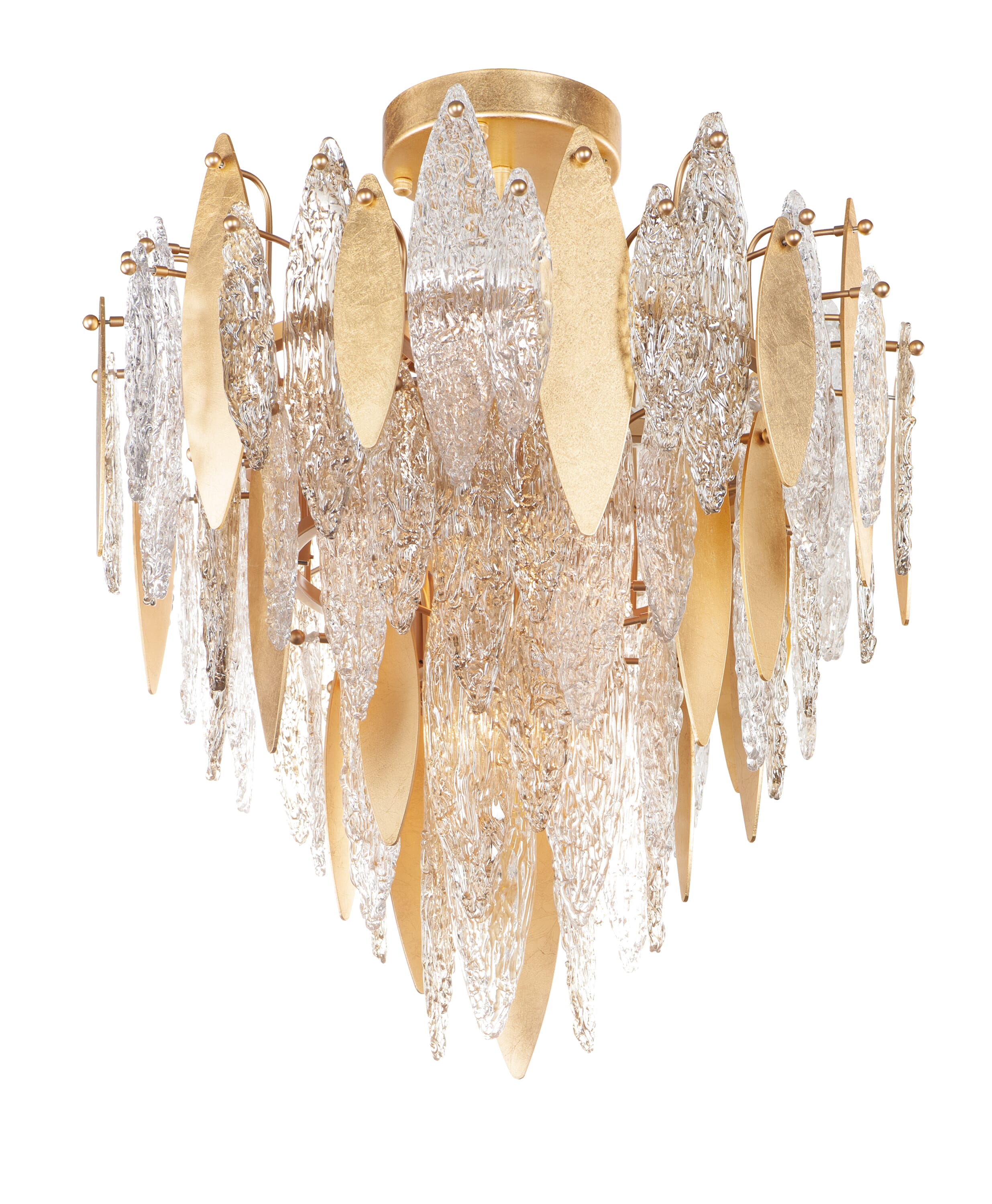 Maxim Majestic 10-Light Ceiling Light in Gold Leaf - LightsOnline.com