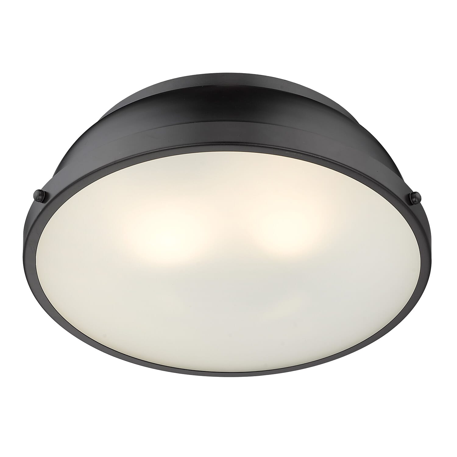 Golden Duncan 2-Light 14" Ceiling Light in Matte Black - LightsOnline.com