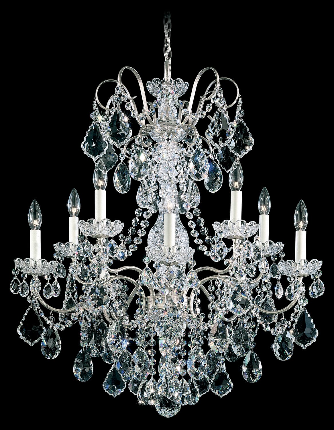 New Orleans 10-Light Chandelier in Black Pearl