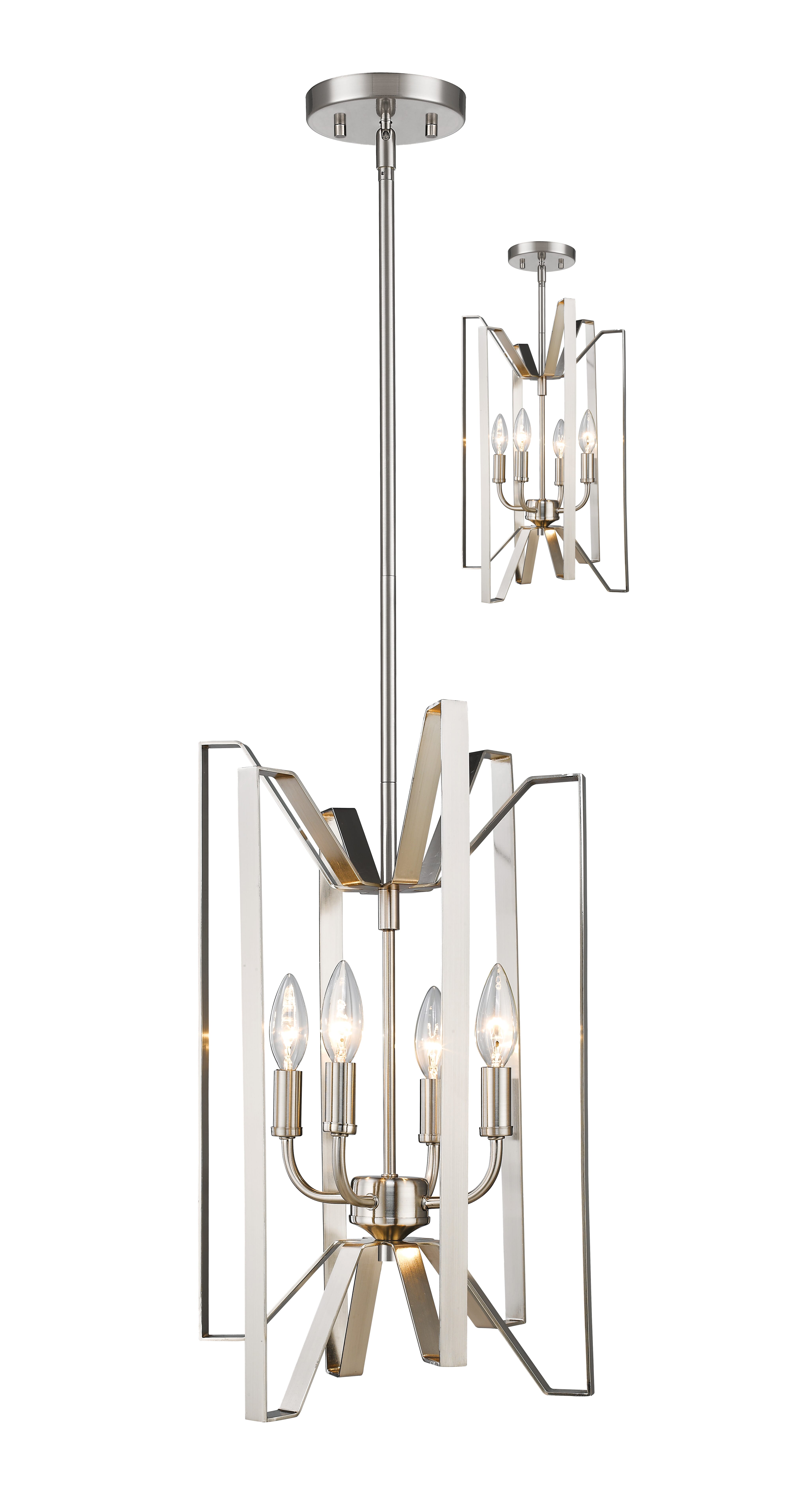 Marsala 4-Light Pendant Light In Brushed Nickel - LightsOnline.com
