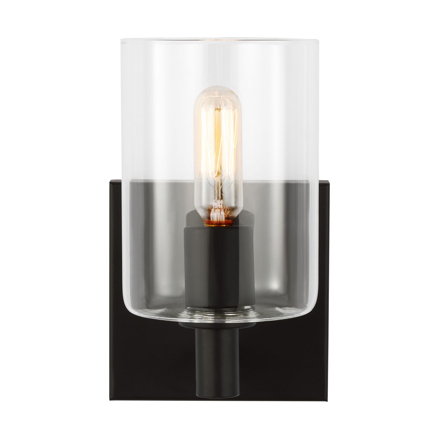 Fullton 1-Light LED Bathroom Vanity Light Wall Sconce in Midnight Black