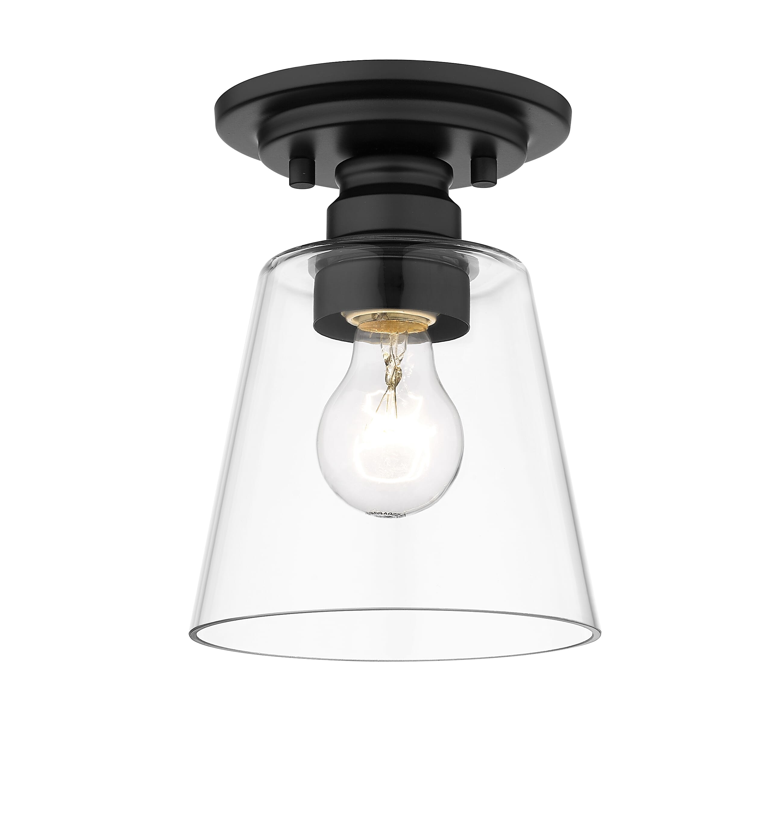 Annora 1-Light Flush Mount Ceiling Light In Matte Black - LightsOnline.com