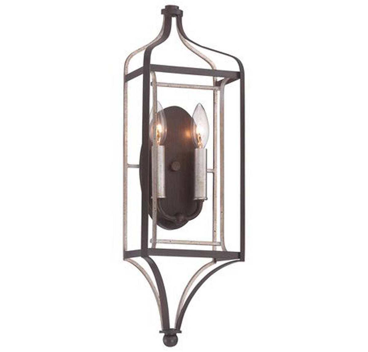 Astrapia 2-Light Wall Sconce in Dark Rubbed Sienna - LightsOnline.com