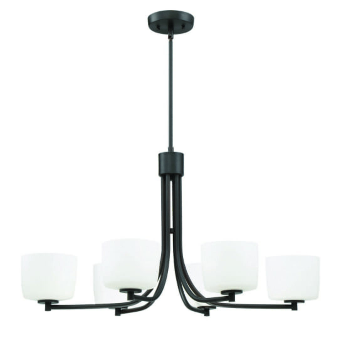 Clarendon 6-Light 32" Transitional Chandelier in Aged Bronze Brushed ...