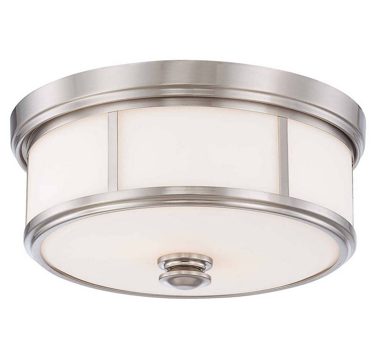 Harbour Point 2-Light Ceiling Light in Brushed Nickel - LightsOnline.com