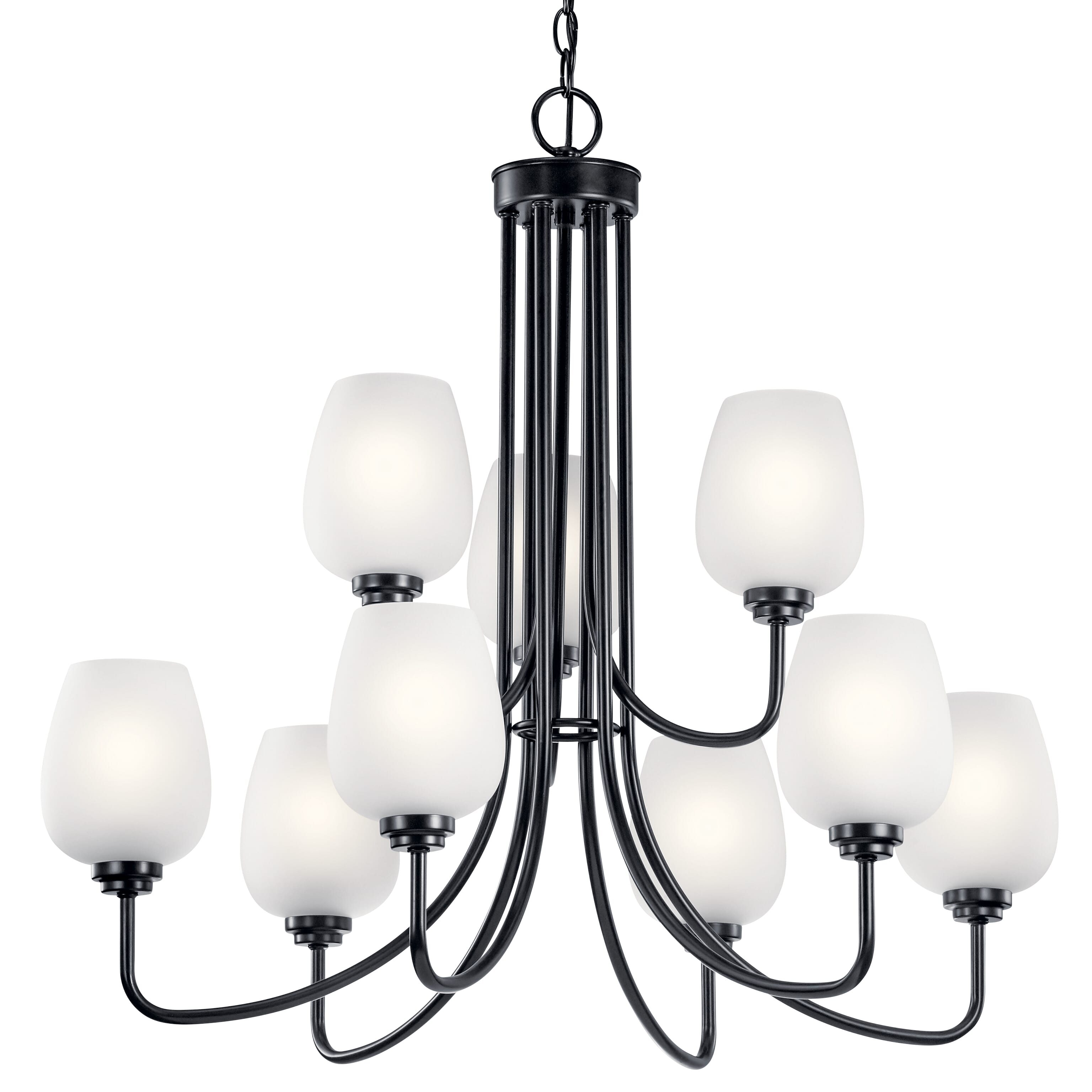 Valserrano 9-Light 32" Chandelier in Black - LightsOnline.com