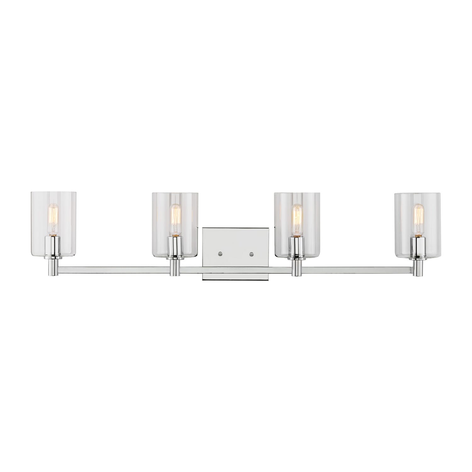 Fullton 4-Light LED Bathroom Vanity Light in Chrome - LightsOnline.com