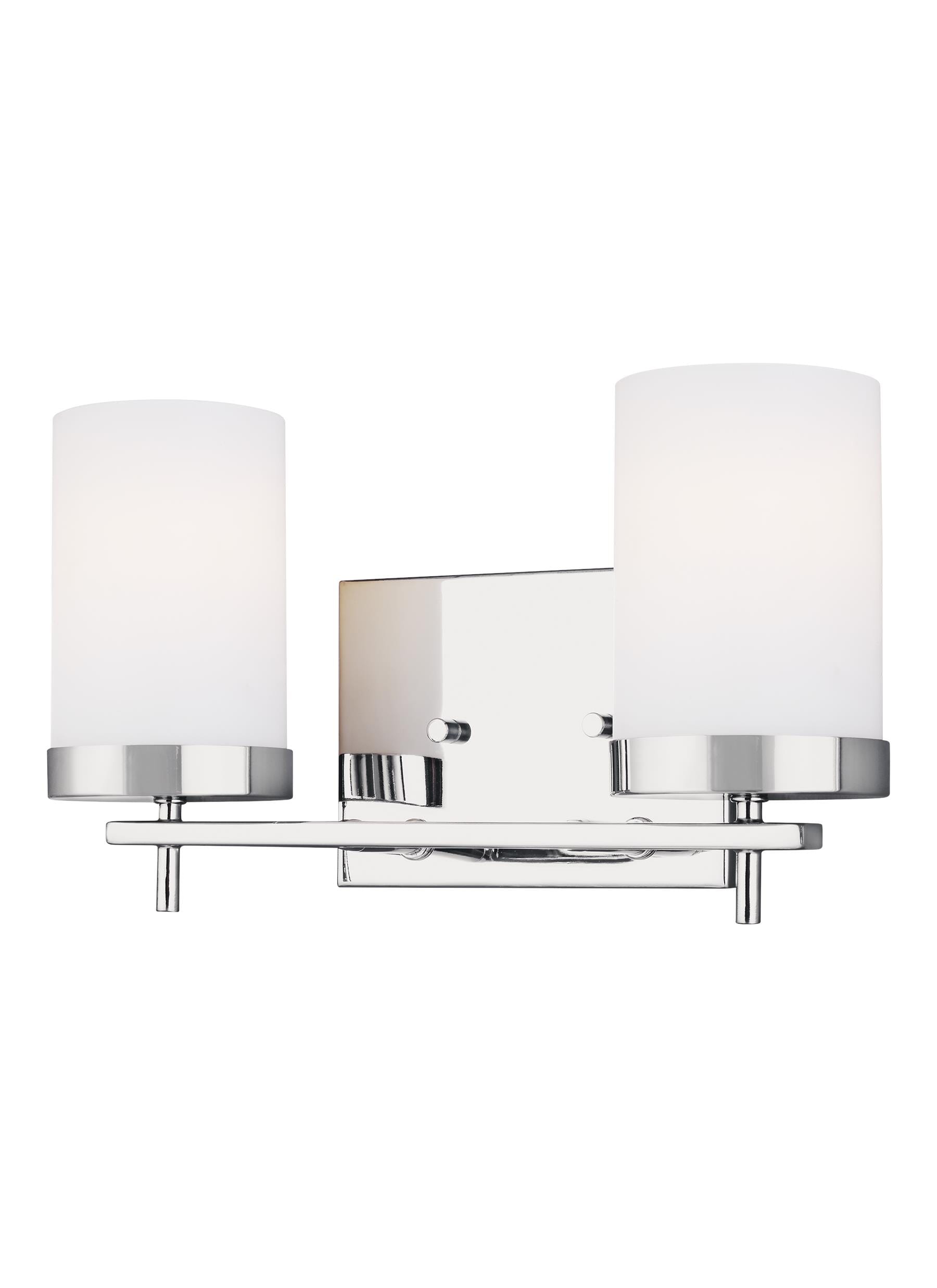 Chrome Two Light Wall Bath from the Zire Collection - LightsOnline.com