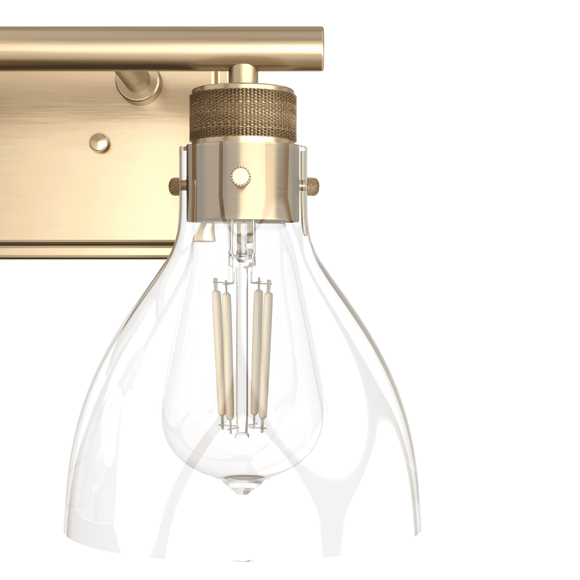 Hunter Van Nuys 2-Light Bathroom Vanity Light in Alturas Gold ...