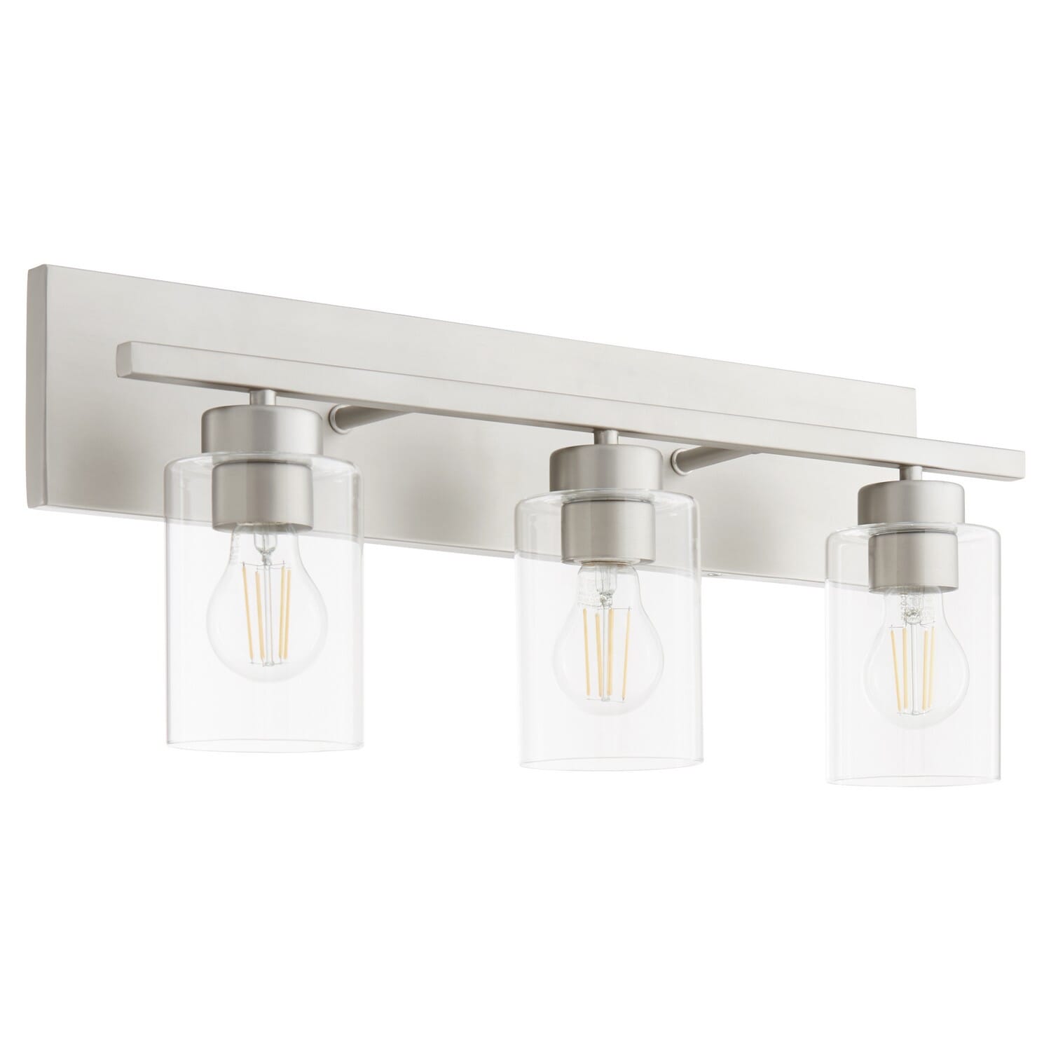 Satin Nickel Three Light Vanity from the Carter Collection ...