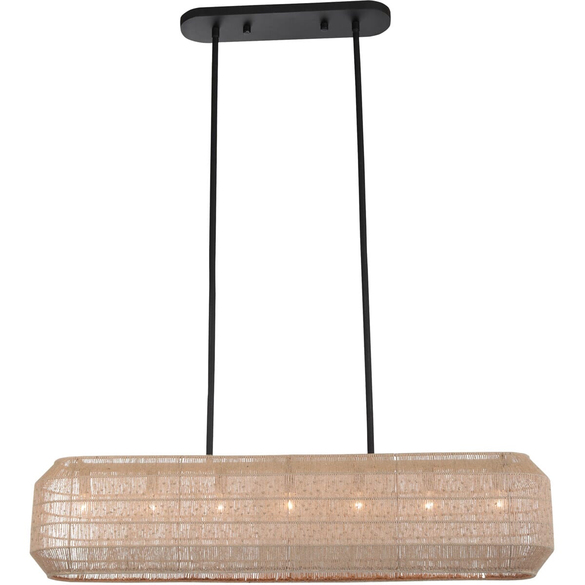 Cebu 7-Light Kitchen Island Light in Matte Black - LightsOnline.com