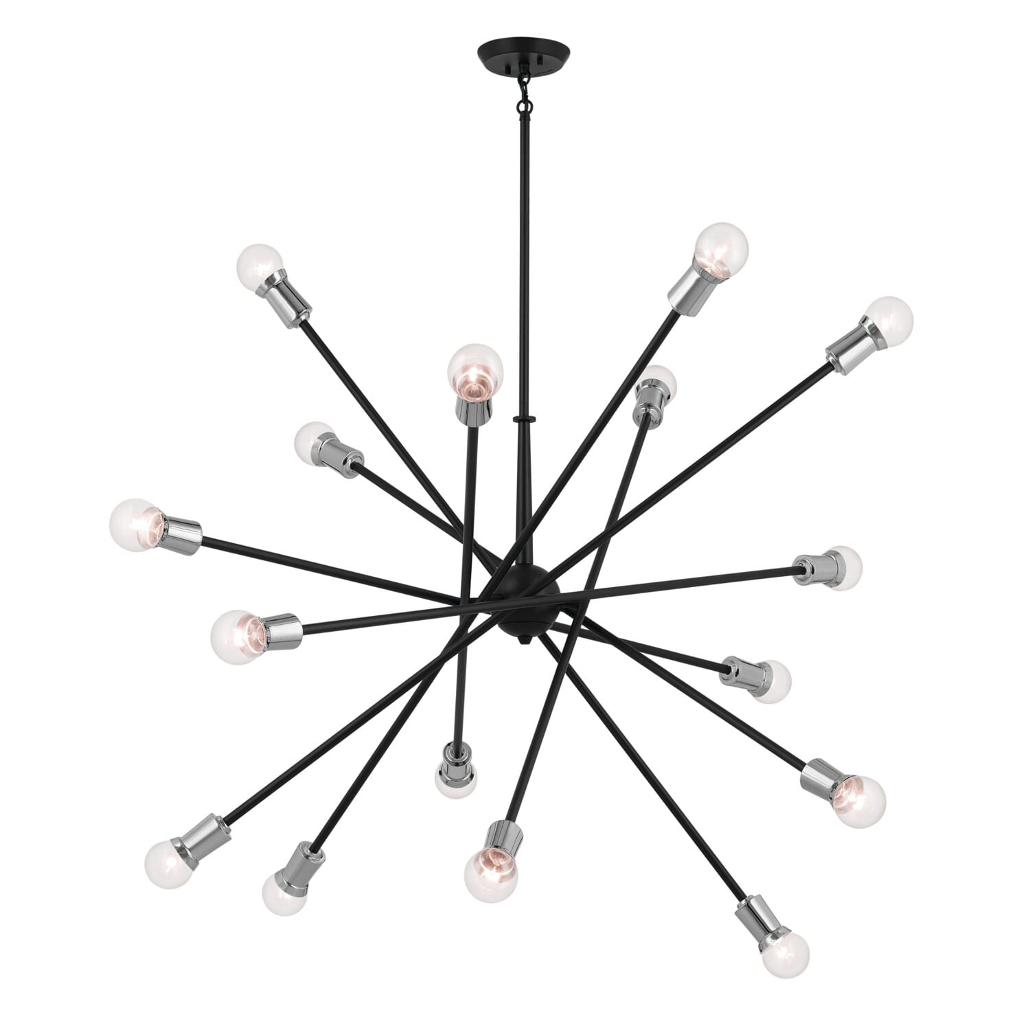 Black 16 Light Chandelier from the Armstrong Collection - LightsOnline.com