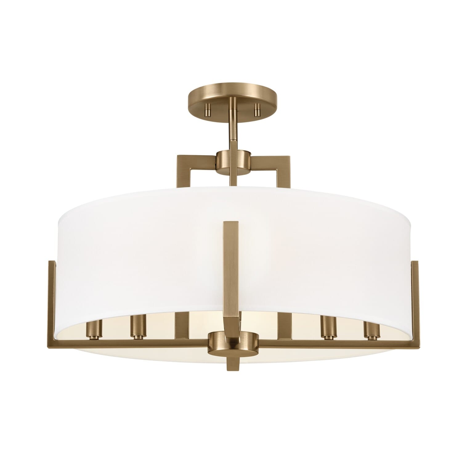 Champagne Bronze Eight Light Semi Flush Mount from the Malen Collection ...