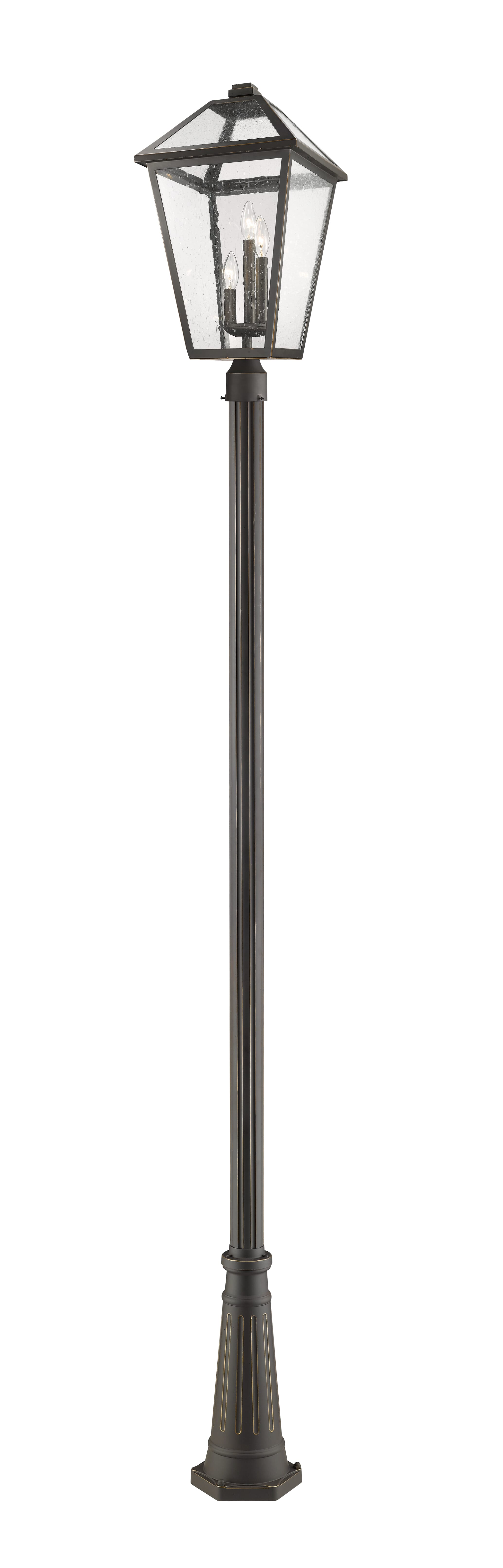 Talbot 3-Light Outdoor Post Mounted Fixture Light In Oil Rubbed Bronze ...