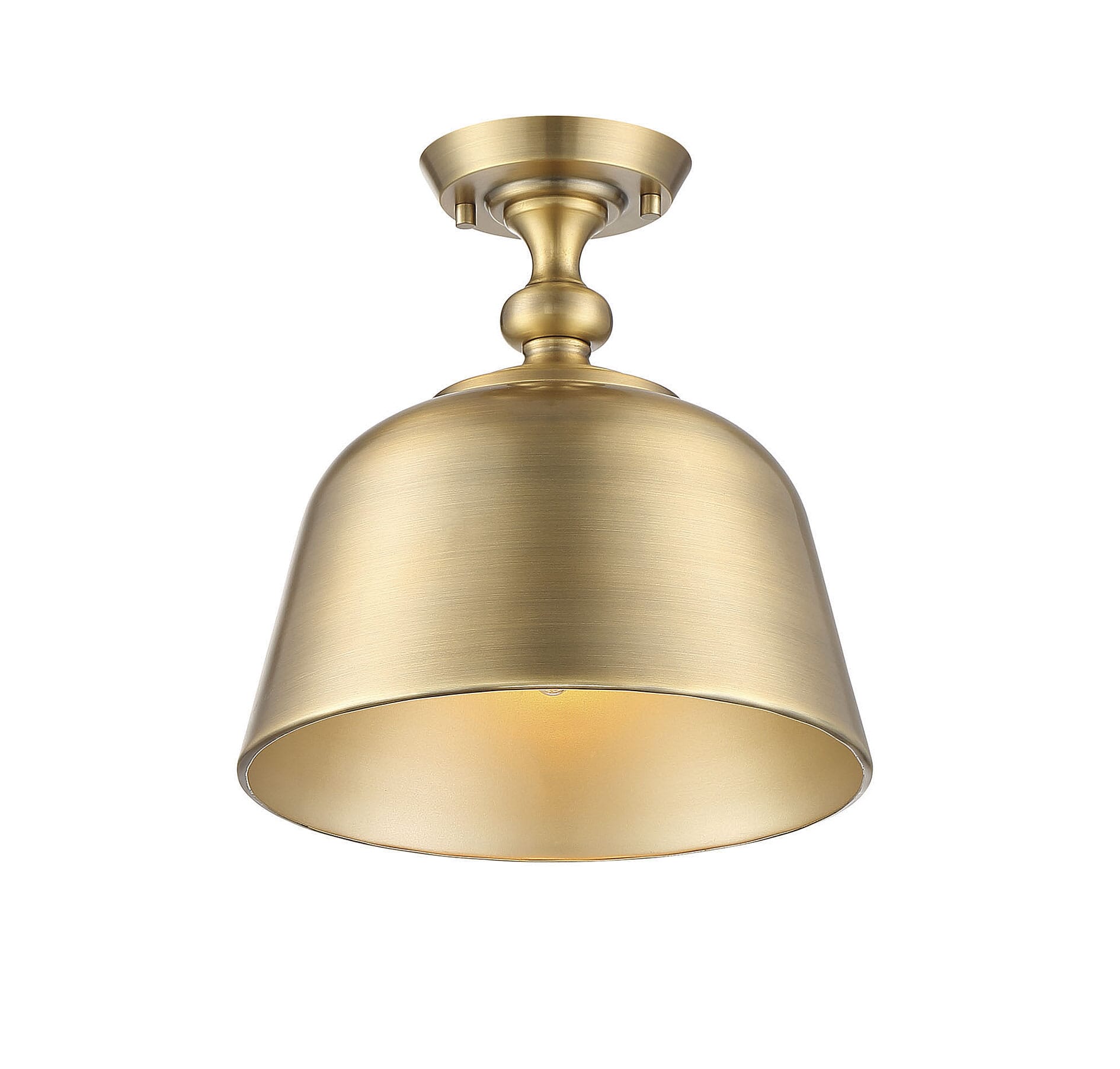 Berg 1-Light Ceiling Light in Warm Brass - LightsOnline.com