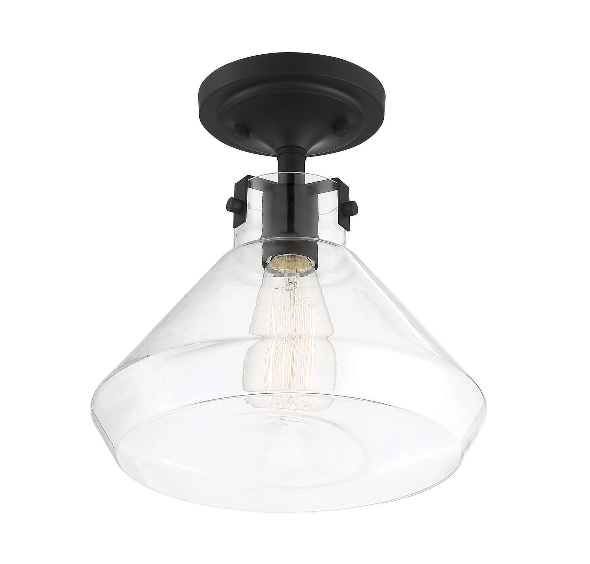 Savoy House Walpole 1-Light Ceiling Light in Matte Black - LightsOnline.com