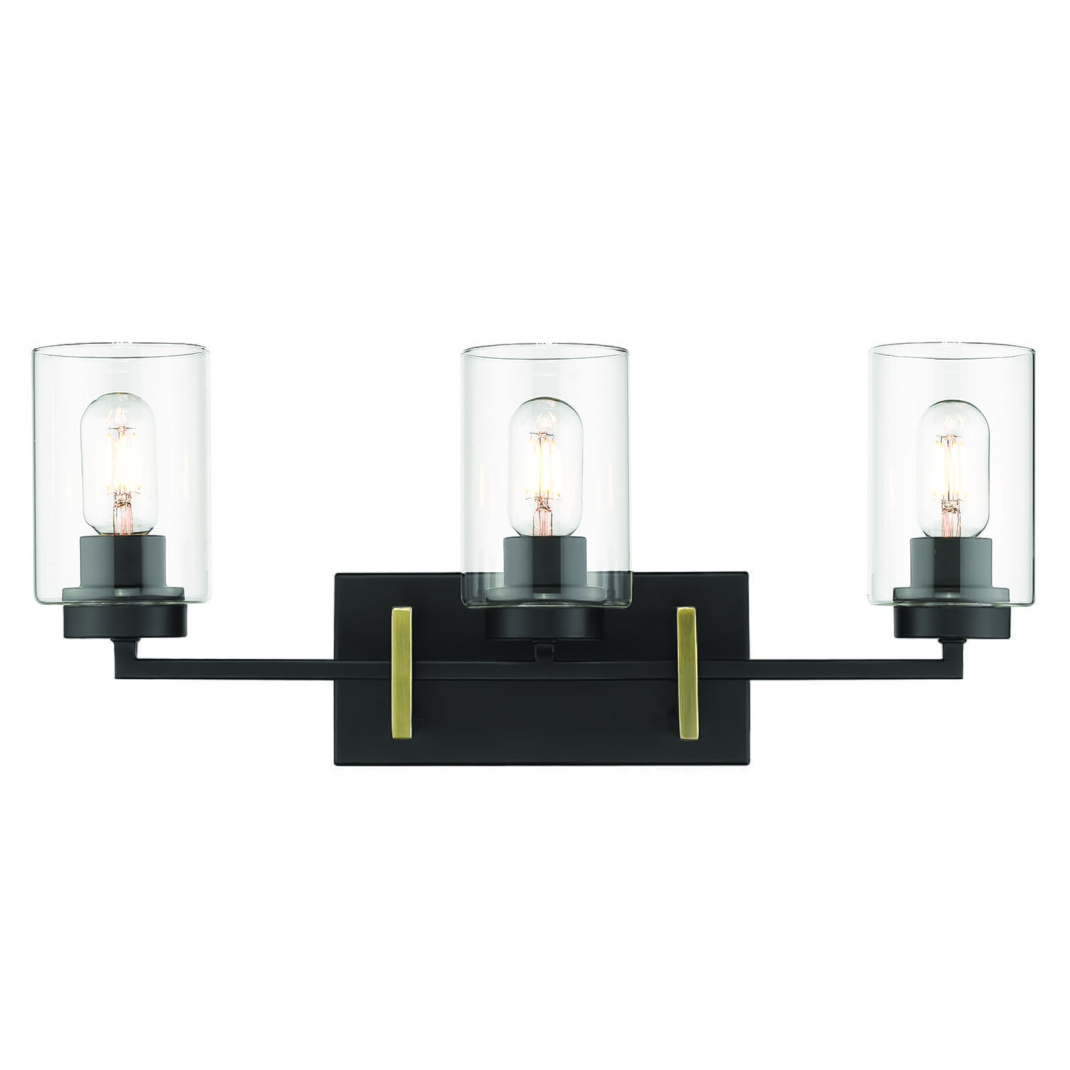 Golden Tribeca 3-Light 23" Bathroom Vanity Light in Black ...