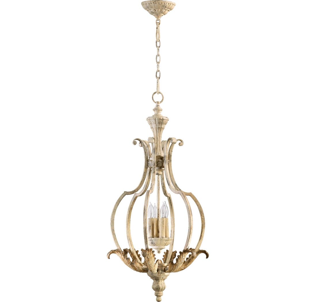 Quorum Florence 4-Light 17" Foyer Light in Persian White - LightsOnline.com