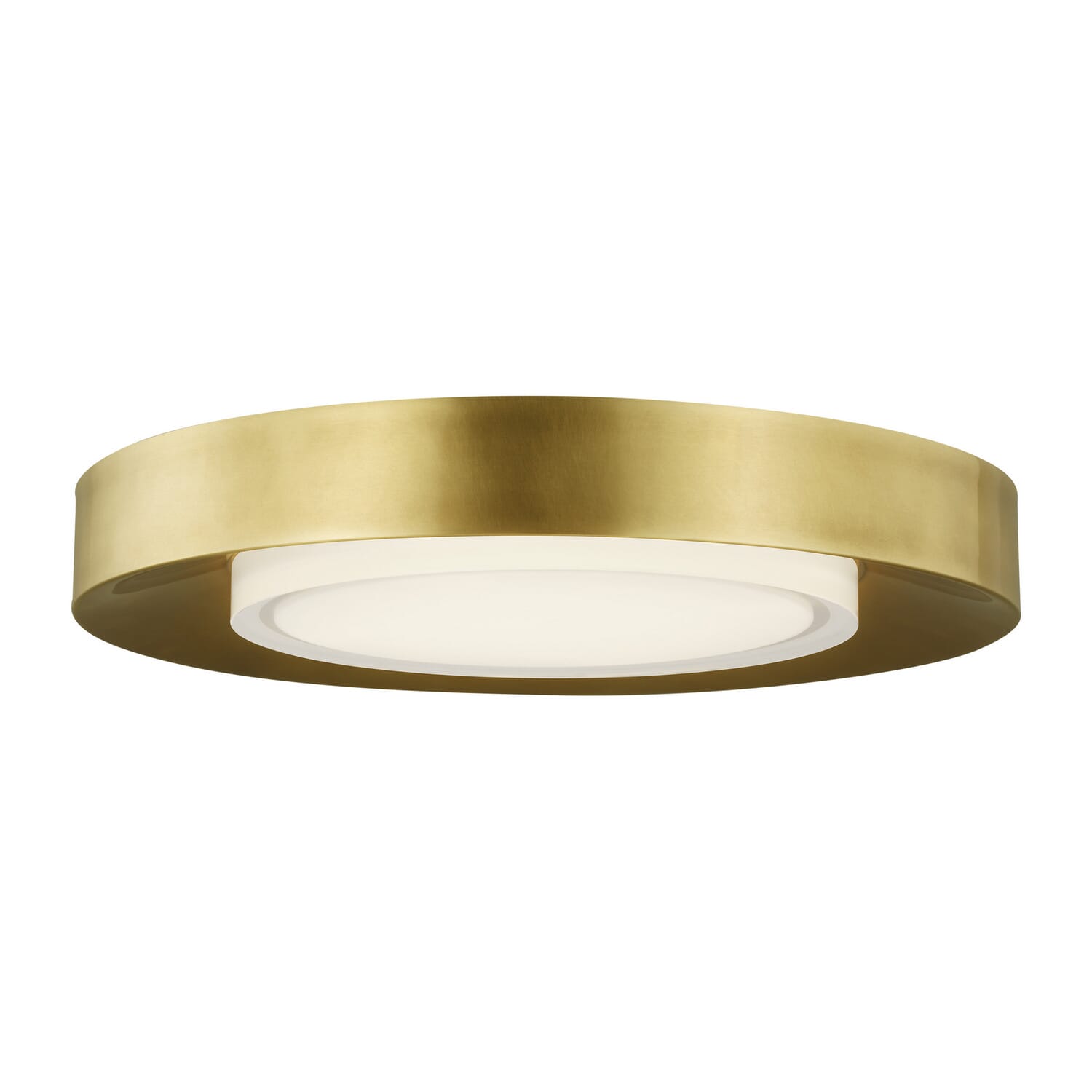 Hilo 1-Light LED Flush Mount in Natural Brass