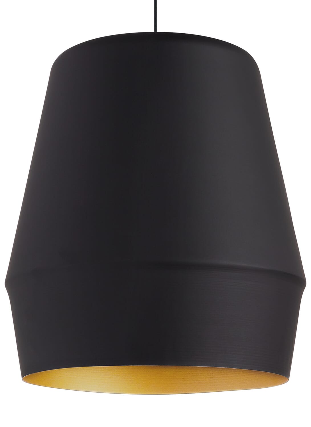 Allea 1-Light Pendant in Black with Gold - LightsOnline.com