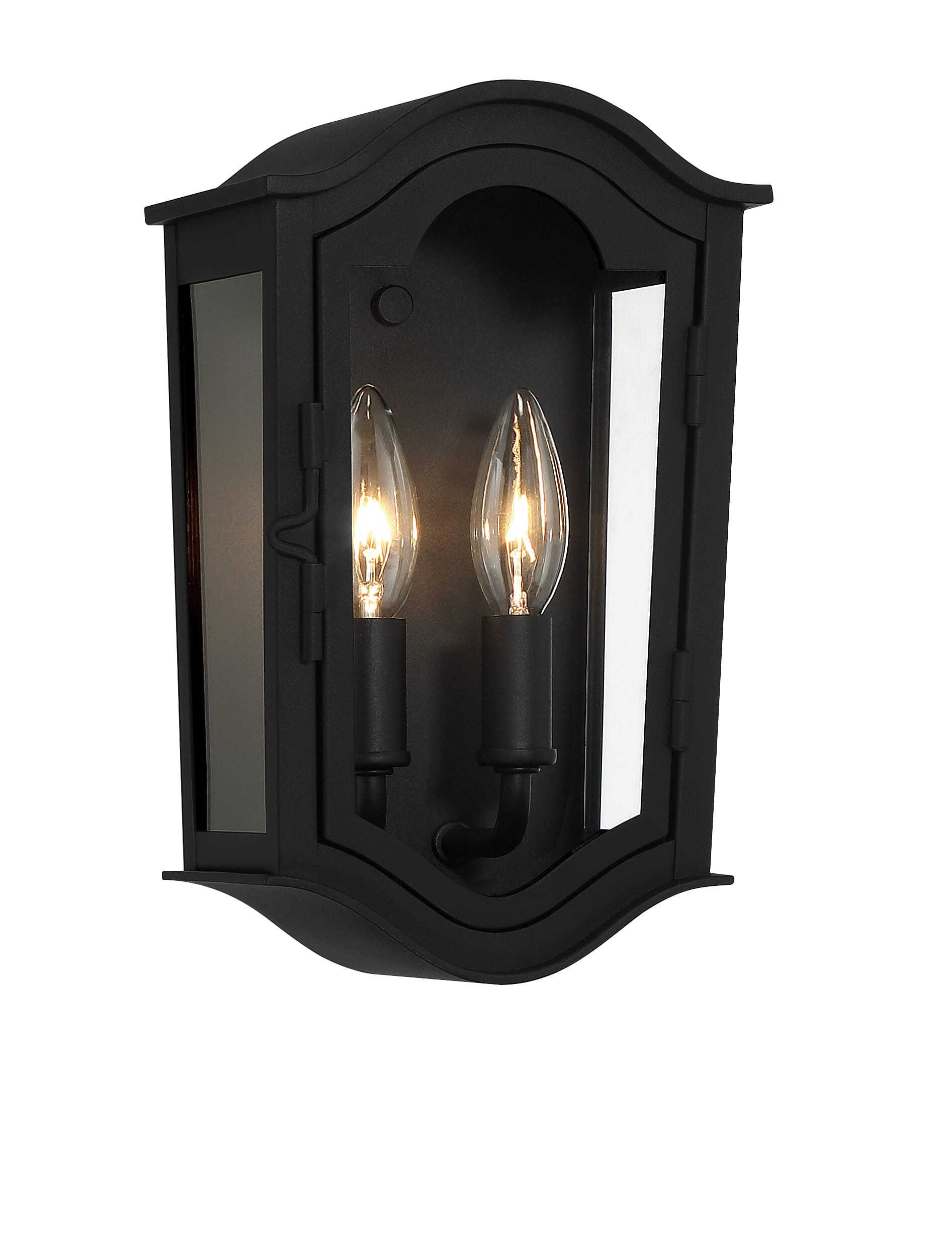 Houghton Hall 2-Light Outdoor Wall Light in Sand Coal - LightsOnline.com