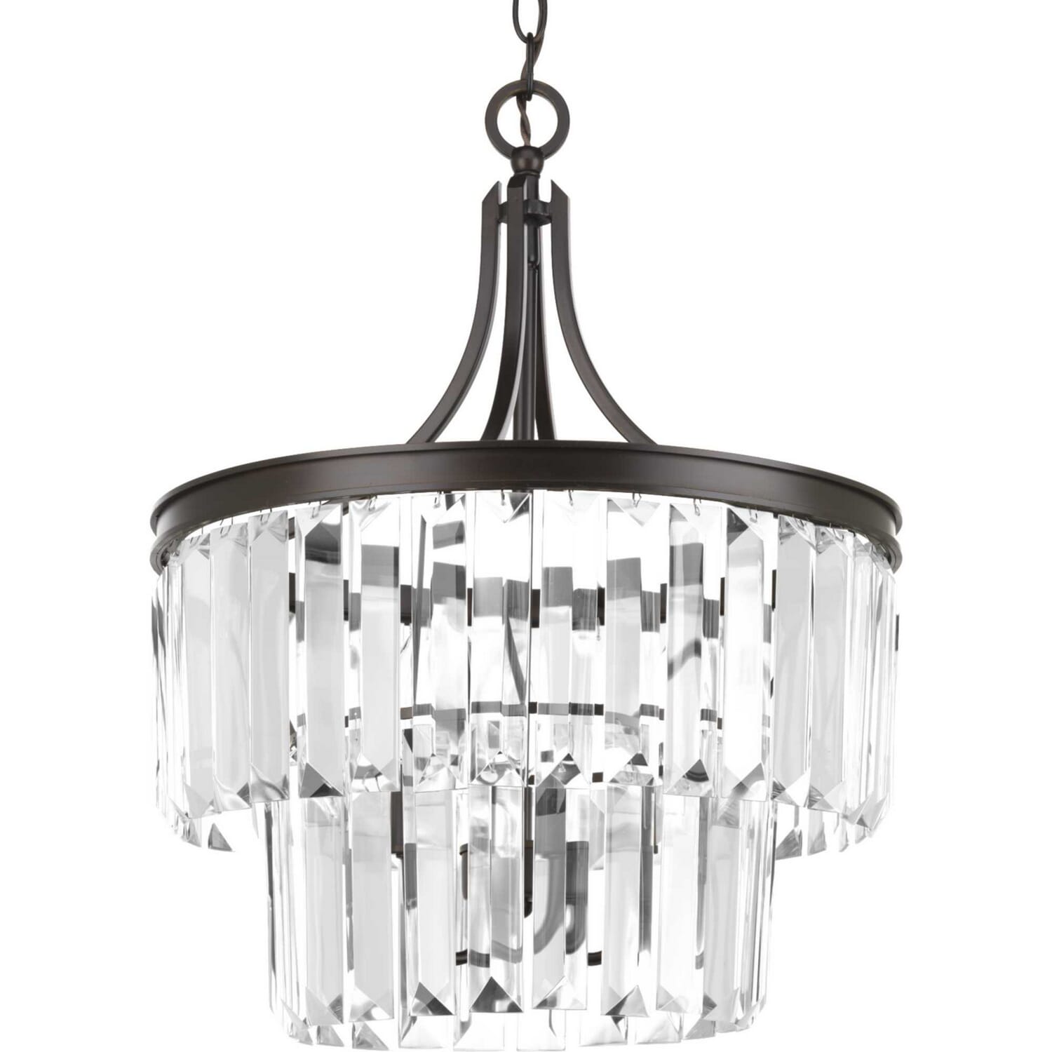 Antique Bronze Three Light Semi-Flush Convertible from the Glimmer Collection - LightsOnline.com