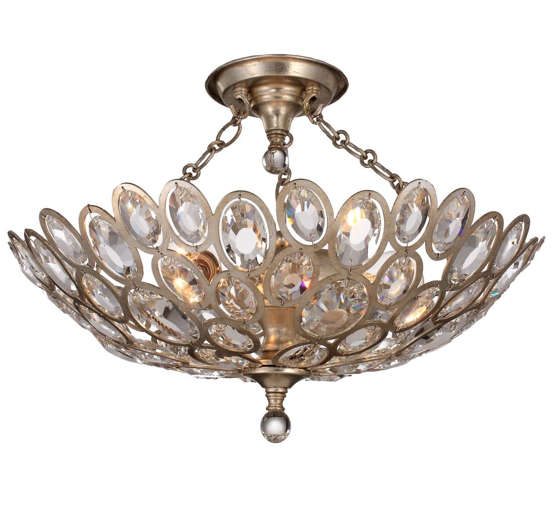 Sterling 3-Light 20" Ceiling Light in Distressed Twilight with Hand Cut ...