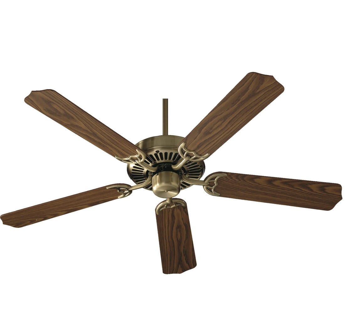 Quorum Capri I 52" Indoor Ceiling Fan in Antique Brass - LightsOnline.com