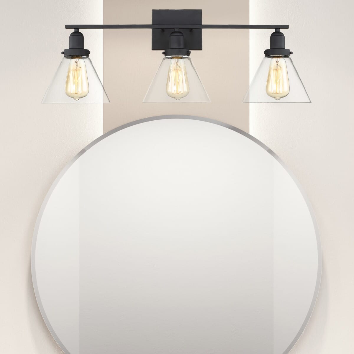 Savoy House Drake 3-Light Bathroom Vanity Light in Black - LightsOnline.com