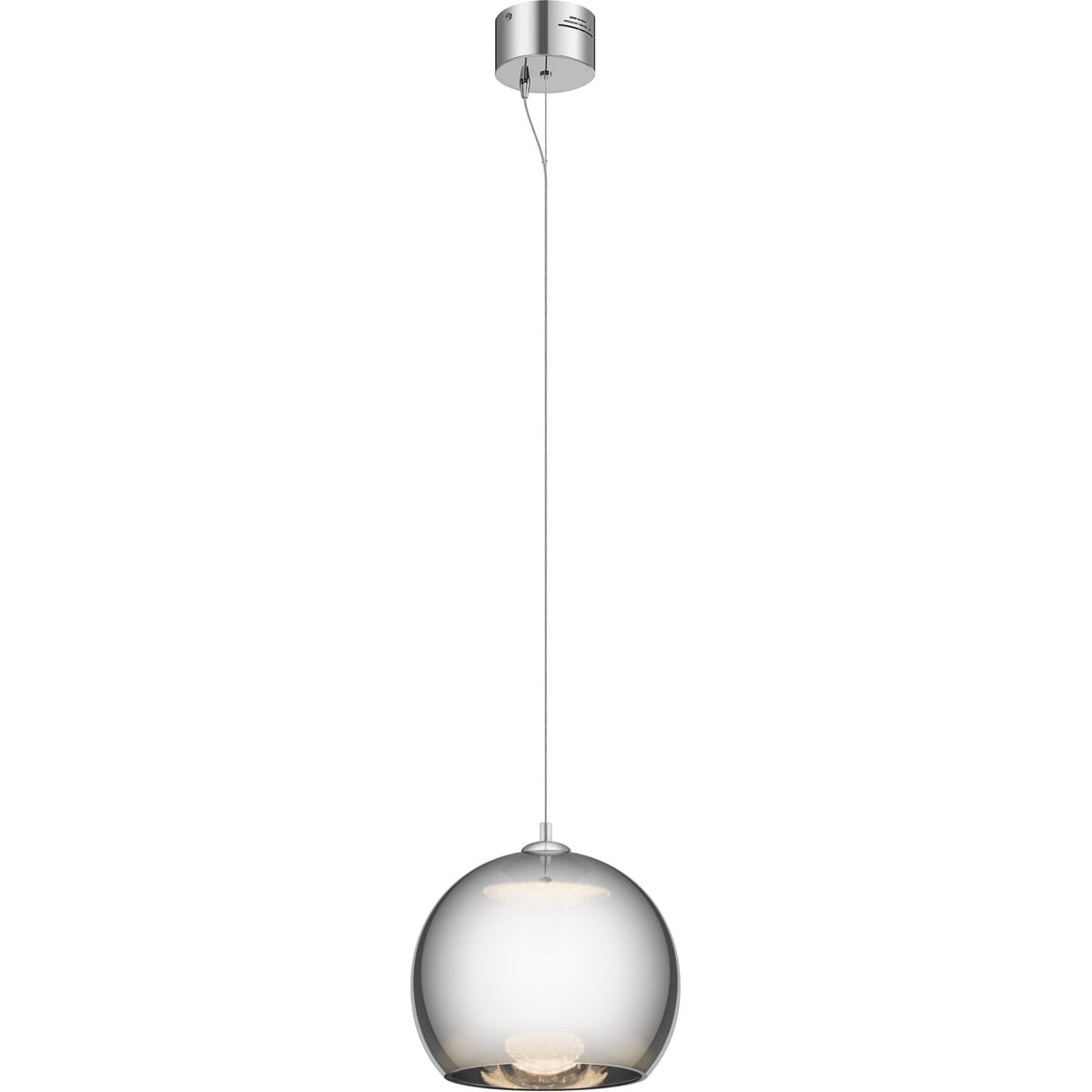 Rendo 11.75" LED Mini Pendant in Chrome - LightsOnline.com