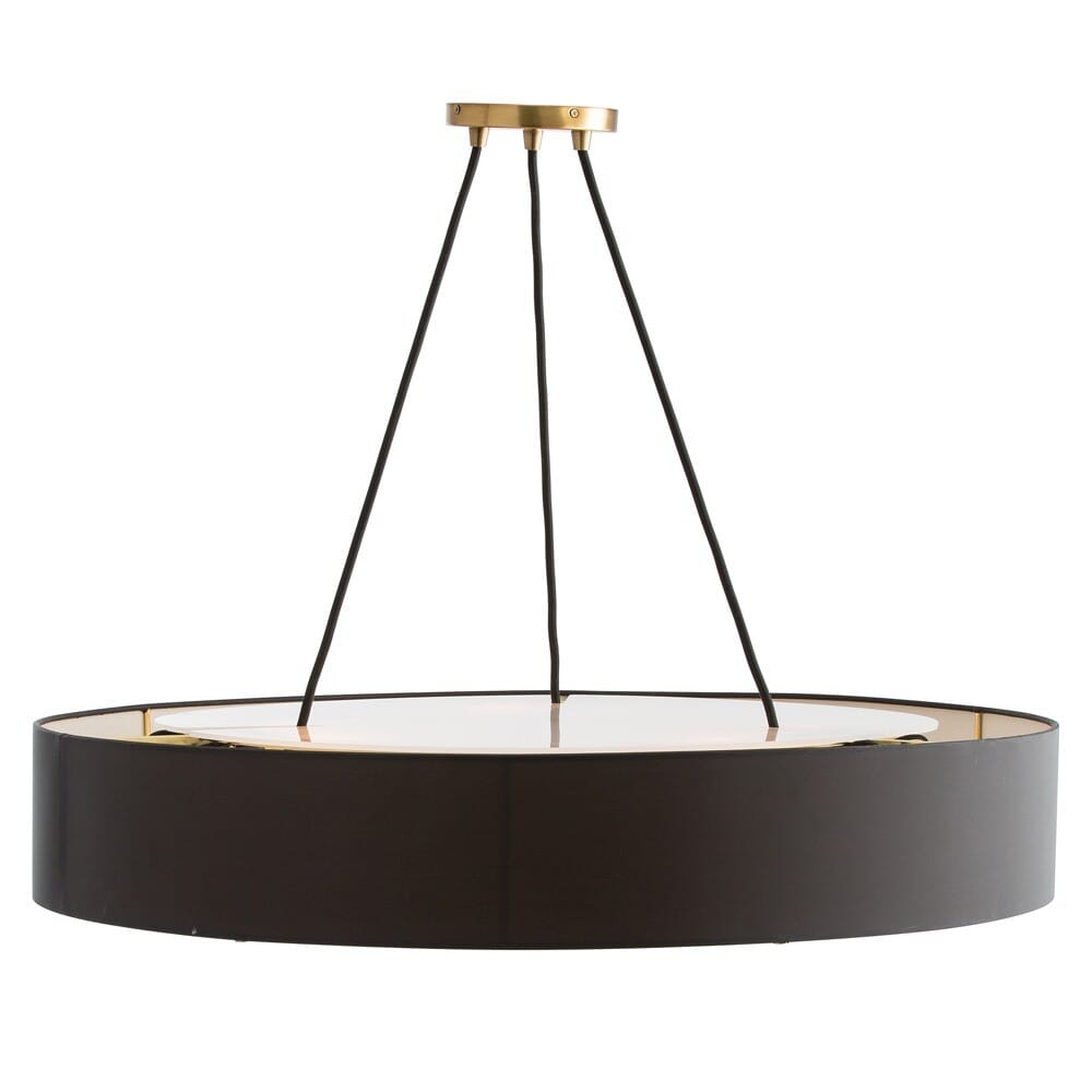 Marsha 36" 6-Light Drum Chandelier in Matte Black - LightsOnline.com