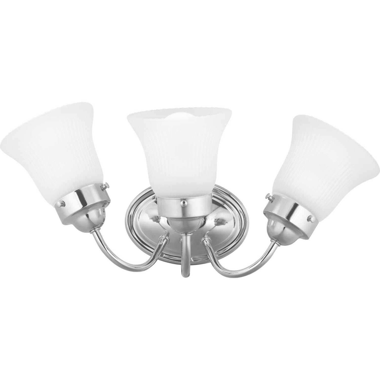 Polished Chrome Three Light Bath Bracket from the Fluted Glass-Etched ...