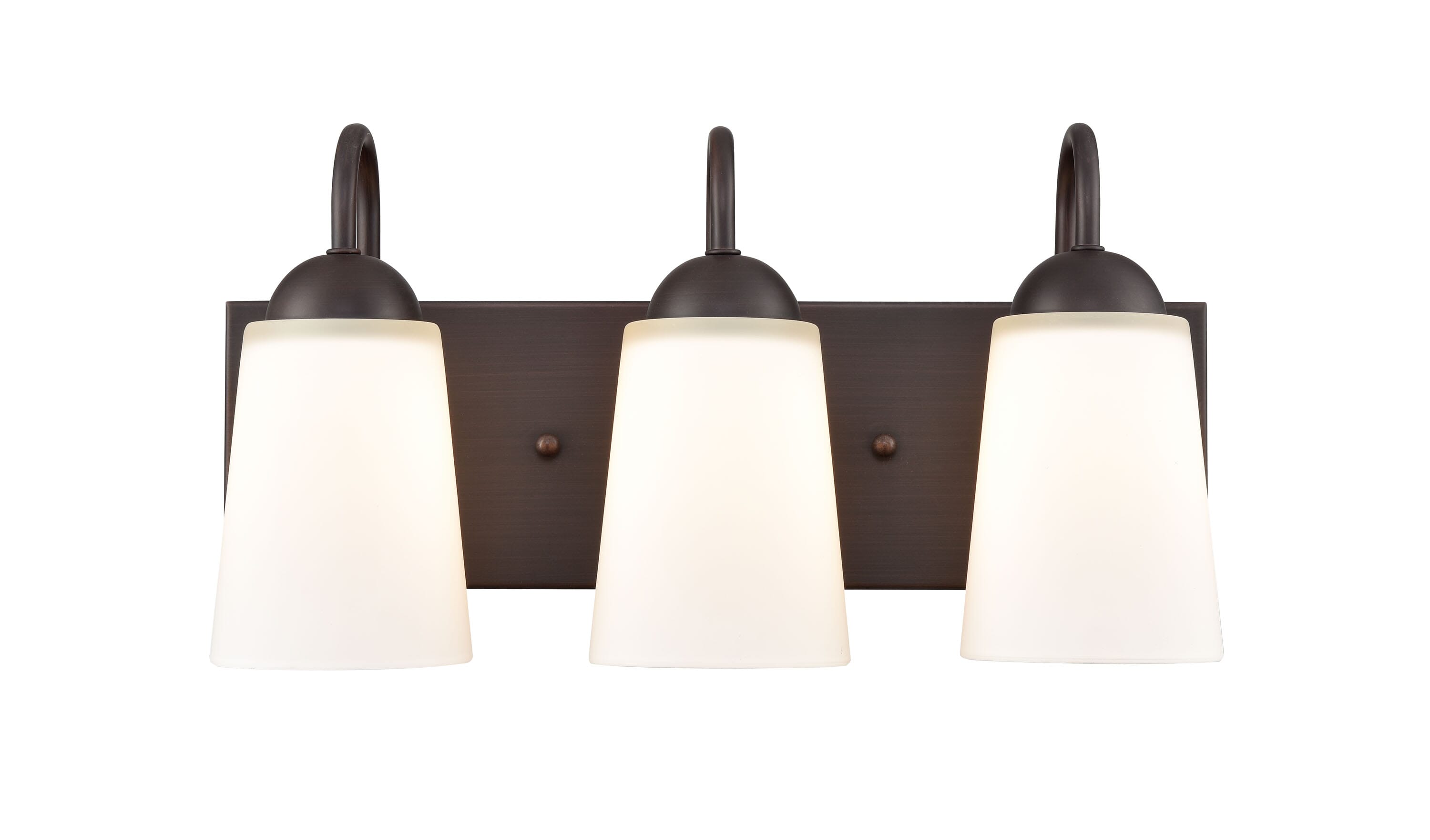 Rubbed Bronze Three Light Vanity from the Ivey Lake Collection ...